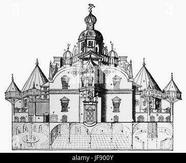 Observatory Uraniborg / Uranienborg created by Tycho Brah. Danish ...