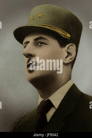 General Charles de Gaulle in uniform, taken in 1940. Charles de Gaulle ...