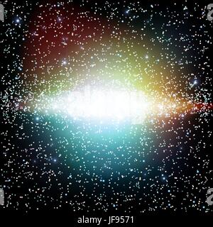 Colorful Universe filled with stars nebula and galaxy Stock Vector ...