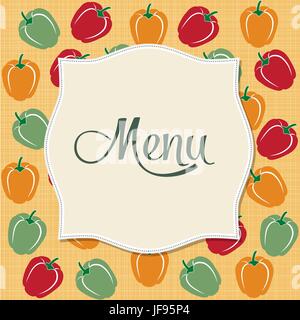 Restaurant menu design with sweet peppers Stock Vector Image & Art - Alamy