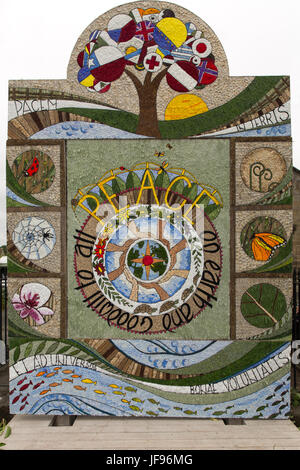 Well Dressing in Youlgreave Peak District Derbyshire England UK a local ...