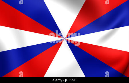 3D Naval Jack of the Netherlands. Close Up Stock Photo - Alamy