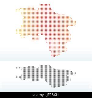 Lower Saxony (Federal Republic of Germany, State of Germany) map vector ...