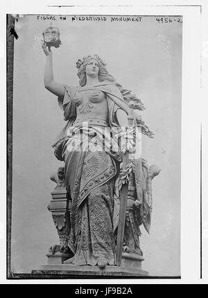 Figure on Niederwald monument, Photograph shows Germania figure on the ...