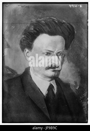 A photograph of Leon Trotsky, a prominent figure in the Russian ...