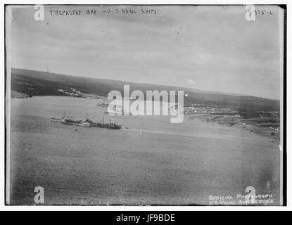 Trepassey Bay, U.S. naval ships, Photograph shows the USS Hisko, USS ...