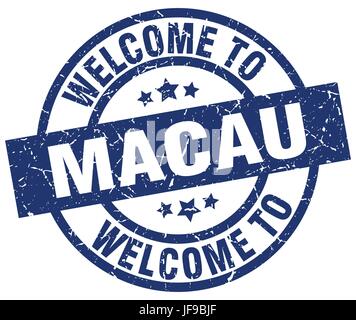 Macau stamp. welcome to Macau blue sign Stock Vector Image & Art - Alamy