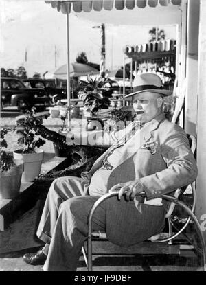 James Casper of Casper's Ostrich & Alligator Farm - Saint Stock Photo ...