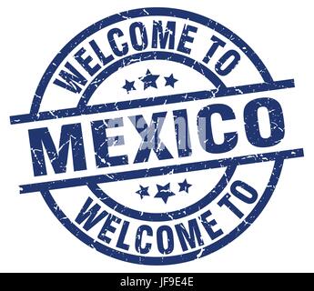 welcome to Mexico blue stamp Stock Vector Image & Art - Alamy