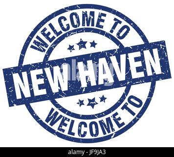 New Haven stamp. welcome to New Haven orange sign Stock Vector Image ...