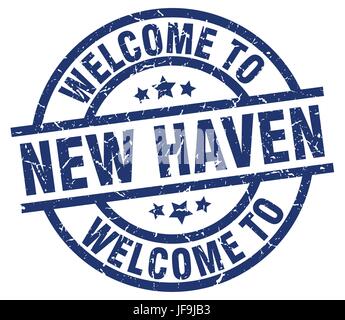 New Haven stamp. welcome to New Haven orange sign Stock Vector Image ...