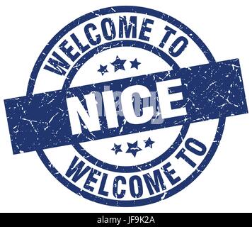 welcome to Nice blue stamp Stock Vector Image & Art - Alamy