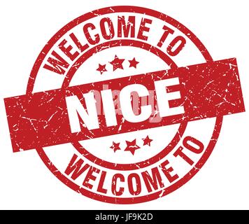 welcome to Nice red stamp Stock Vector Image & Art - Alamy
