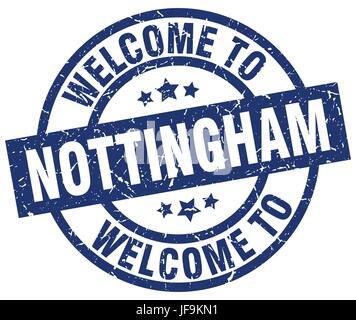 welcome to Nottingham blue stamp Stock Vector Image & Art - Alamy