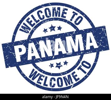 Panama stamp. welcome to Panama blue sign Stock Vector Image & Art - Alamy