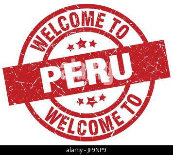Peru sign. welcome to Peru red sticker Stock Vector Image & Art - Alamy