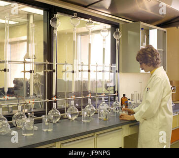 Technician working at the Government of Alberta Dairy and Food ...
