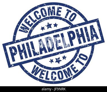 Philadelphia stamp. welcome to Philadelphia blue sign Stock Vector ...