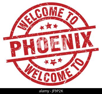 Phoenix - welcome red vintage isolated label Stock Vector Image & Art ...