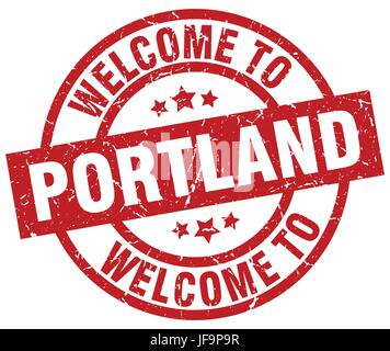 welcome to Portland red stamp Stock Vector Image & Art - Alamy