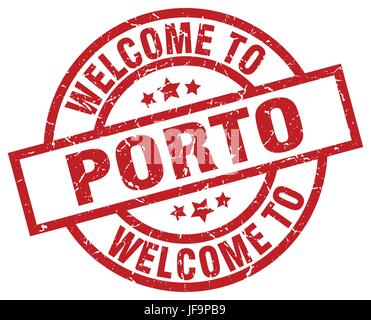 Welcome to Porto grunge rubber stamp on white background, vector ...