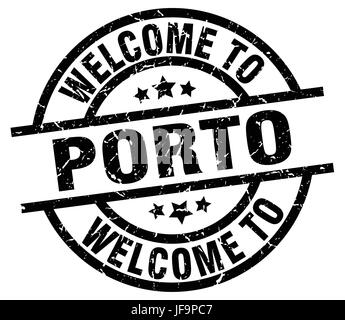 Welcome to Porto grunge rubber stamp on white background, vector ...