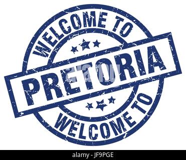 Pretoria stamp. welcome to Pretoria blue sign Stock Vector Image & Art ...