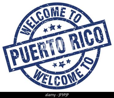 Puerto Rico stamp. welcome to Puerto Rico blue sign Stock Vector Image ...