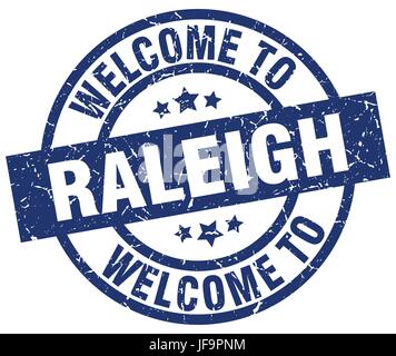 welcome to Raleigh blue stamp Stock Vector Image & Art - Alamy