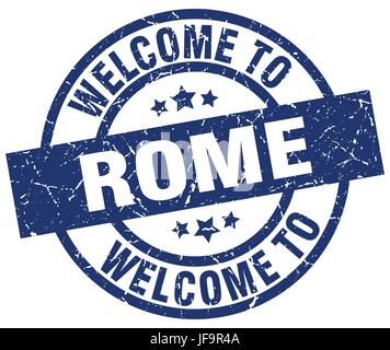welcome to Rome blue stamp Stock Vector Image & Art - Alamy