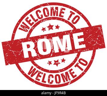 Rome sign. welcome to Rome red sticker Stock Vector Image & Art - Alamy