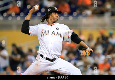 New Miami Marlins pitcher Jose Fernandez throws during the first day of ...