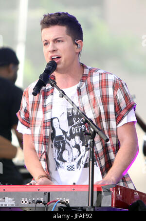 Charlie Puth on stage for Citi Concert Series on NBC TODAY with Charlie ...