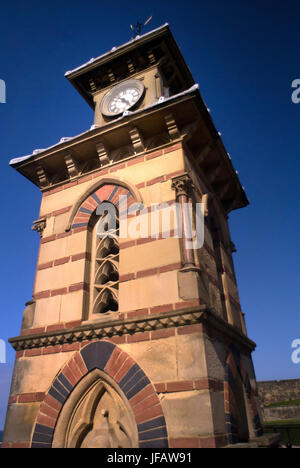 The Victorian clocktower and drinking fountain in Tynemouth, England ...
