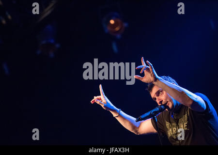 Hardline perform live at Paradise Garage Featuring: Anna Portalupi ...