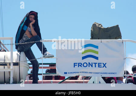 Europe, Italy, Salerno, June 29, 2017 : About 1200 migrants to board a ...