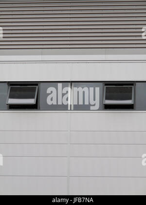Aluminium composite cladding panels and glazing, commercial warehouse ...