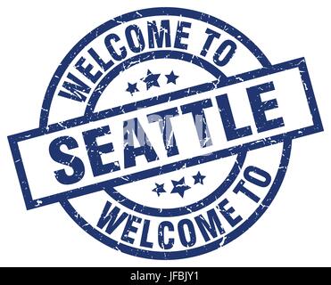 welcome to Seattle blue stamp Stock Vector Image & Art - Alamy