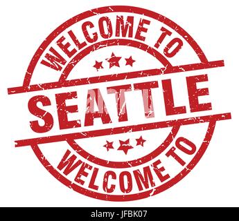 welcome to Seattle red round ribbon stamp Stock Vector Image & Art - Alamy
