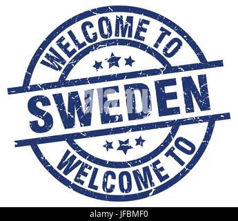 welcome to Sweden blue stamp Stock Vector Image & Art - Alamy