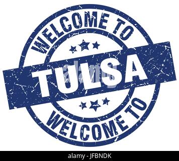Tulsa stamp. welcome to Tulsa blue sign Stock Vector Image & Art - Alamy