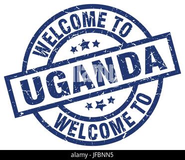 Uganda stamp. welcome to Uganda blue sign Stock Vector Image & Art - Alamy
