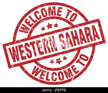 Western Sahara sign. welcome to Western Sahara red sticker Stock Vector ...