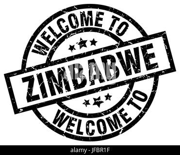 welcome to Zimbabwe black stamp Stock Vector Image & Art - Alamy
