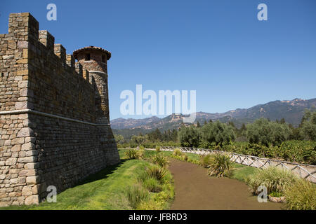 A winery in the Napa Valley is designed to resemble a medieval European ...