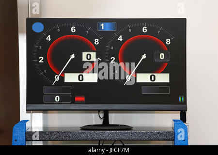 Wheels Alignment Display Stock Photo - Alamy