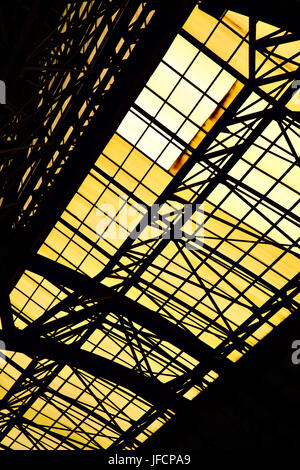 Skylight window of old industrial building - abstract architectural ...
