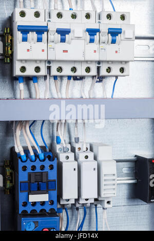 electrical wiring in the control cabinet Stock Photo - Alamy