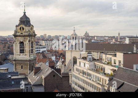 clock tower in Brussels Stock Photo - Alamy