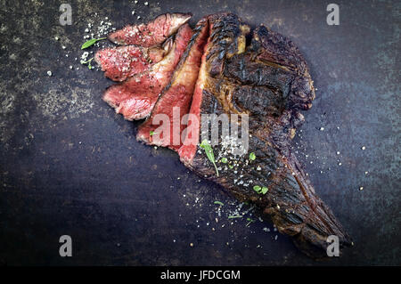 Barbecue Kobe Tomahawk Steak Stock Photo - Alamy